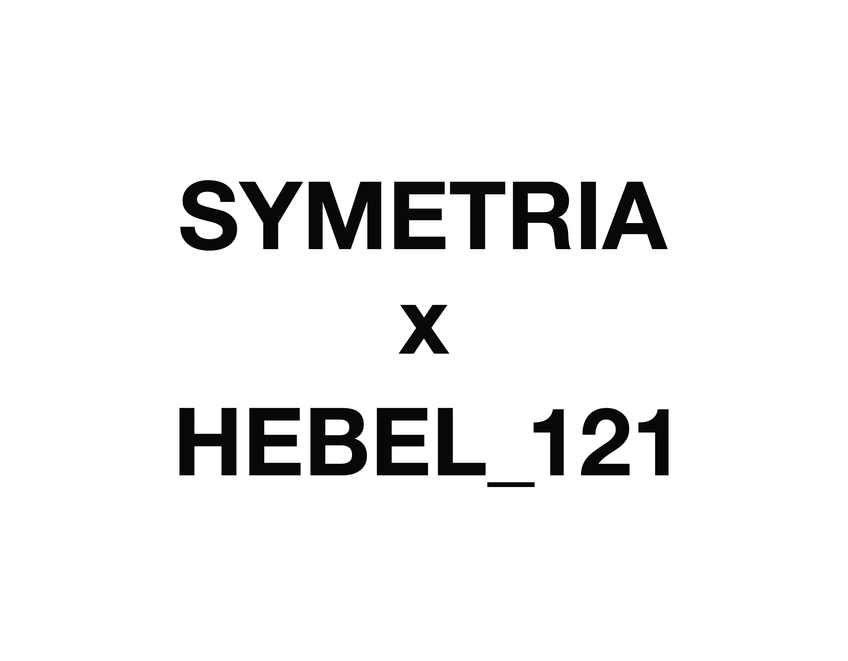 SYMETRIA x HEBEL_121 - exhibition